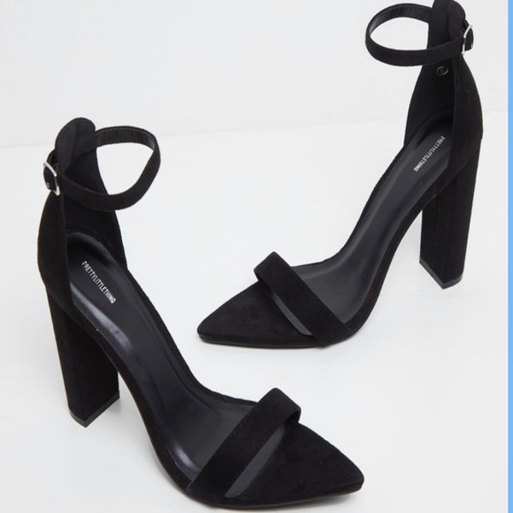 PrettyLittleThing | Shoes | Plt Pointed Toe Heel Strap | Poshmark